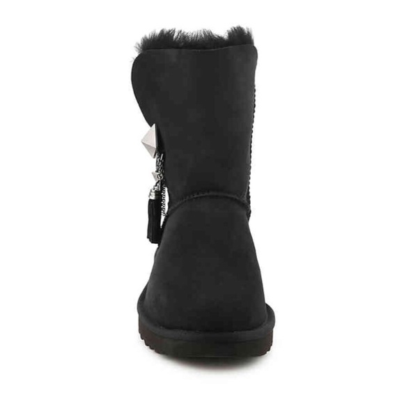 UGG | Shoes | Ugg Wonens Lilou Black Suede Crystal Charms Nib | Poshmark